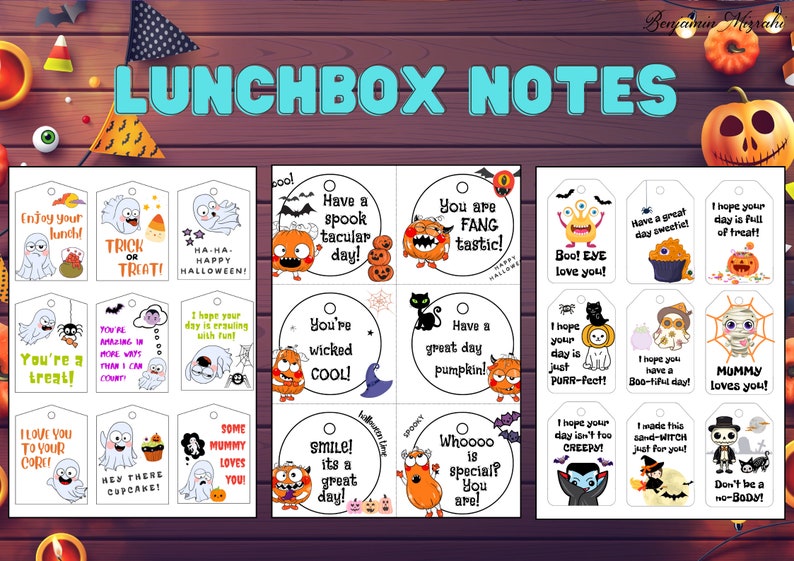 Halloween Lunchbox Notes, Jokes, Kindness Cards (digital Download) - Etsy