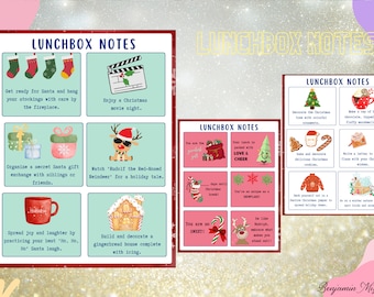 Christmas Lunch Box Notes, Lunch Box Jokes, Printable, Lunch Box Notes ...