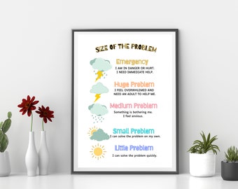 Problem Solving Chart Emotional Regulation Poster - Etsy
