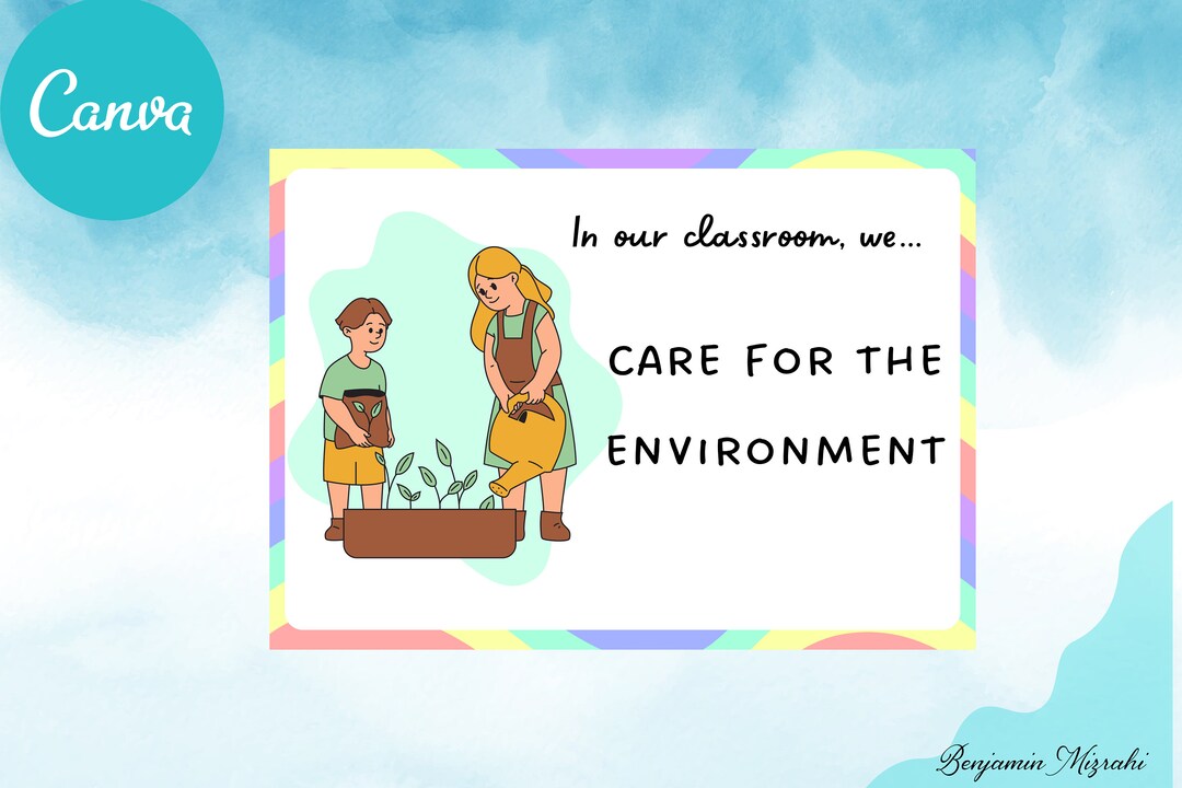 Colorful Classroom Rules Poster, Educational Print (digital Download ...