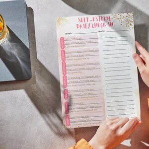 Daily Self-esteem Journal Printable Worksheet Child Therapy Counseling ...