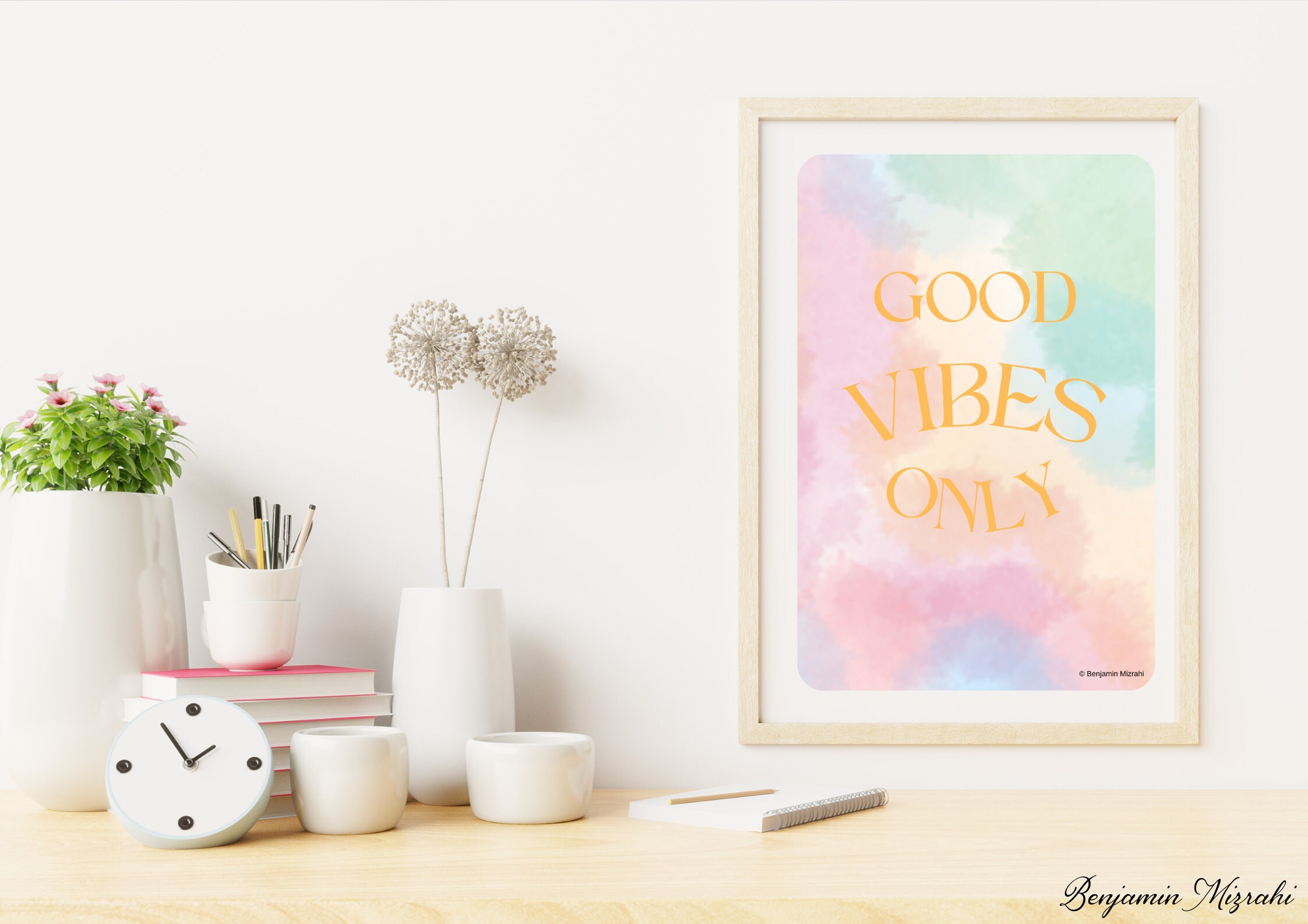 Good Vibes Only Positive Printable Wall Decor Motivational Decor for ...