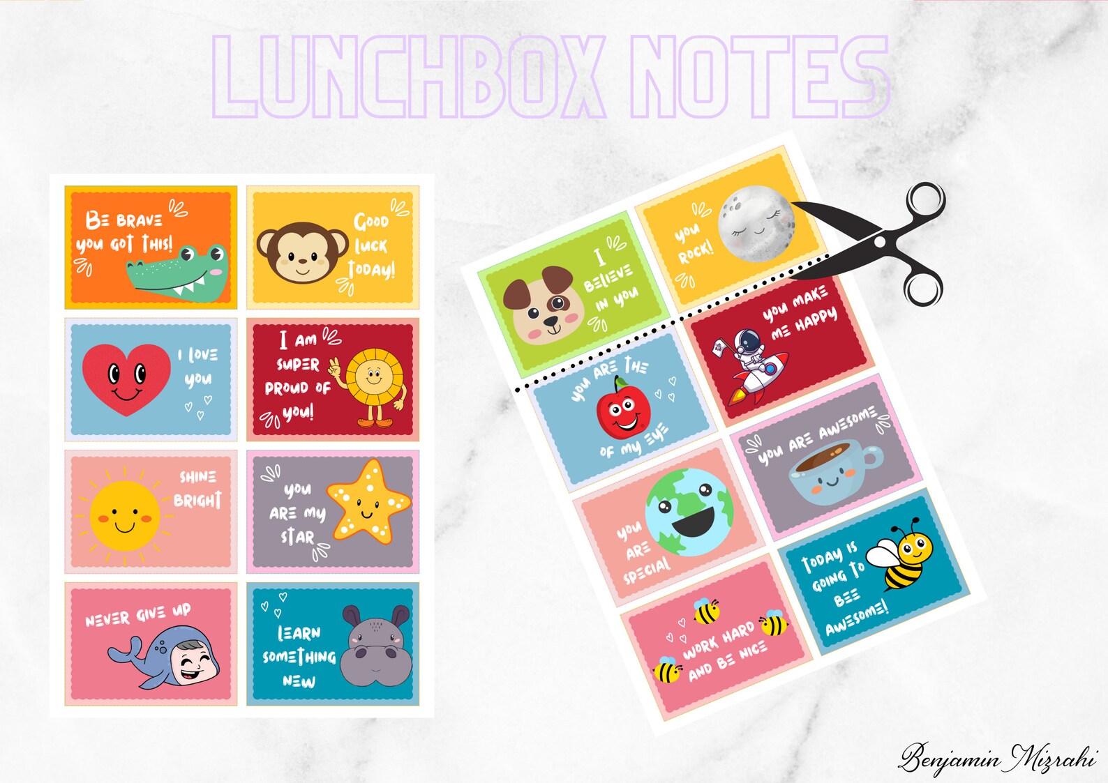 Kids Lunchbox Notes, Positive Affirmations (digital Download) - Etsy