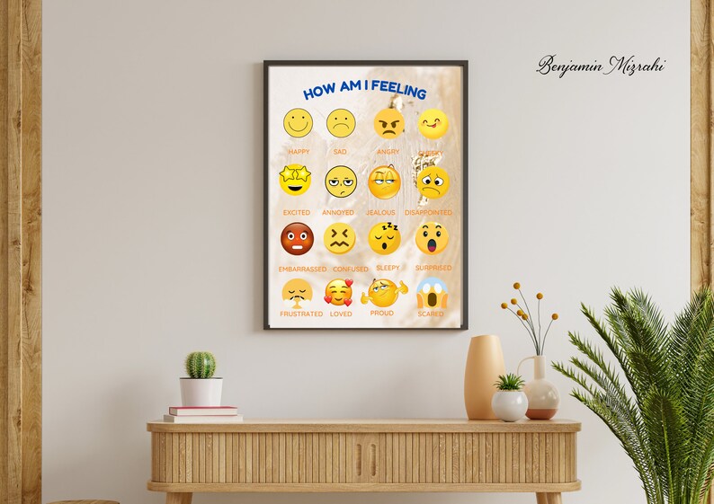 Feelings and Emotions Chart Poster – Montessori Learning (digital ...