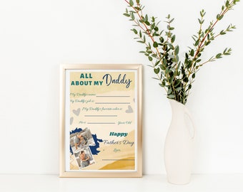 Happy Fathers Day, Digital Printable, Instant Download, Greeting Card ...