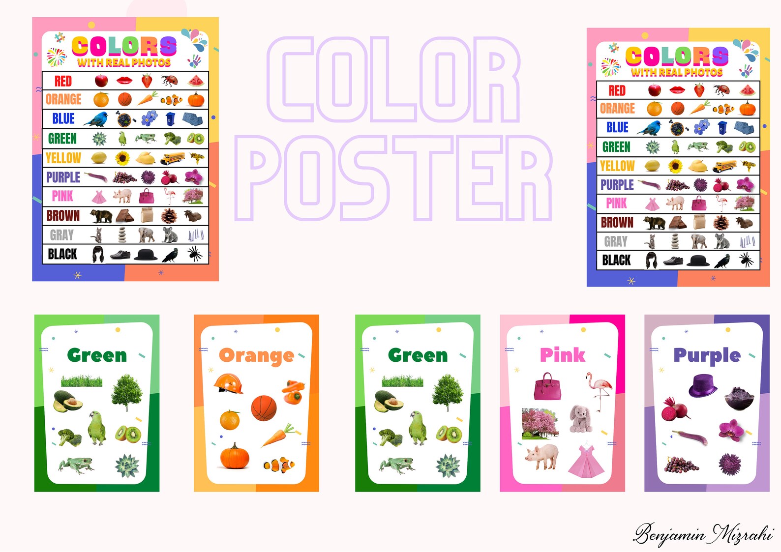 Colors Educational Poster, Crayon Theme, Classroom Decor (digital ...