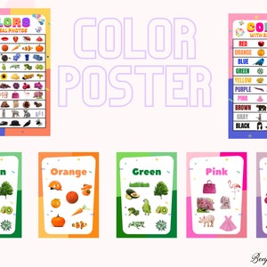 Colors Educational Poster, Crayon Theme, Classroom Decor (digital ...