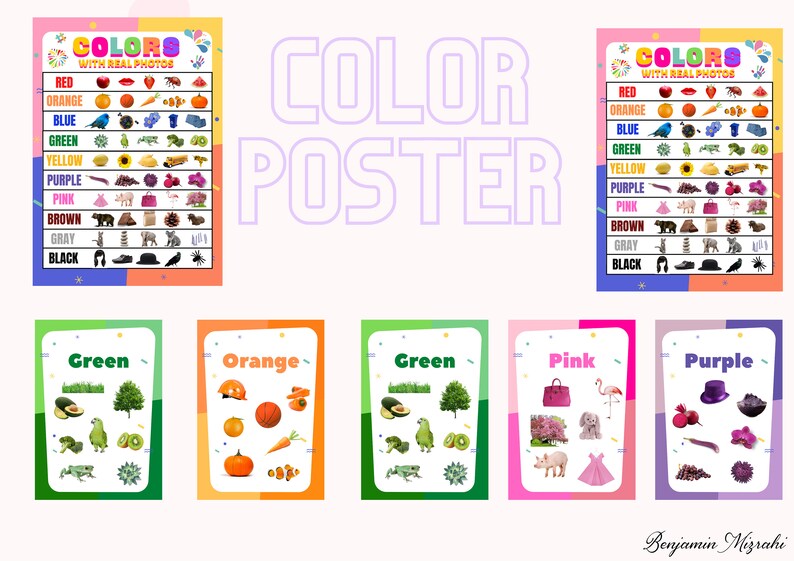 Colors Educational Poster, Crayon Theme, Classroom Decor (digital ...