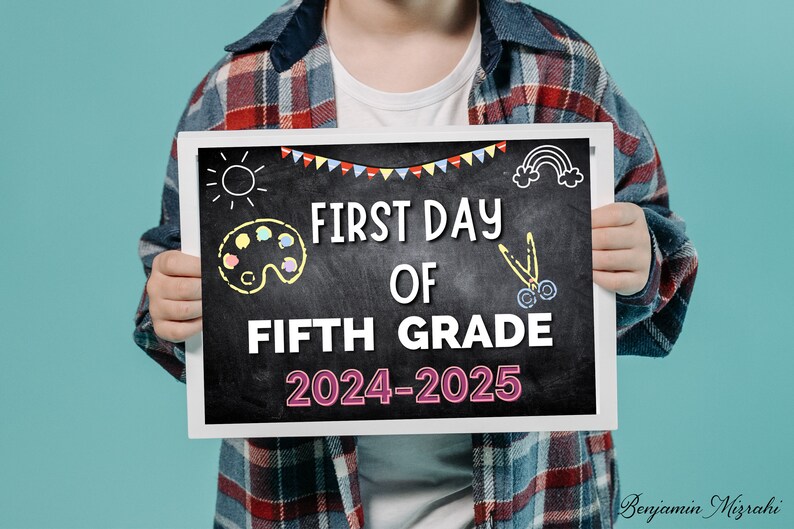 First Day of School Editable Printable Sign Template First - Etsy
