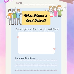 Good Vs Bad Friends Poster PRINTABLE Emotional Learning - Etsy