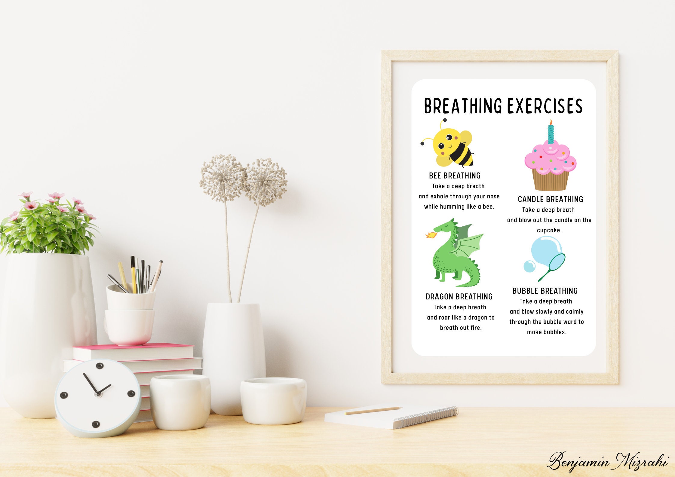 Breathing Exercises Activities Poster Breathing Techniques - Etsy