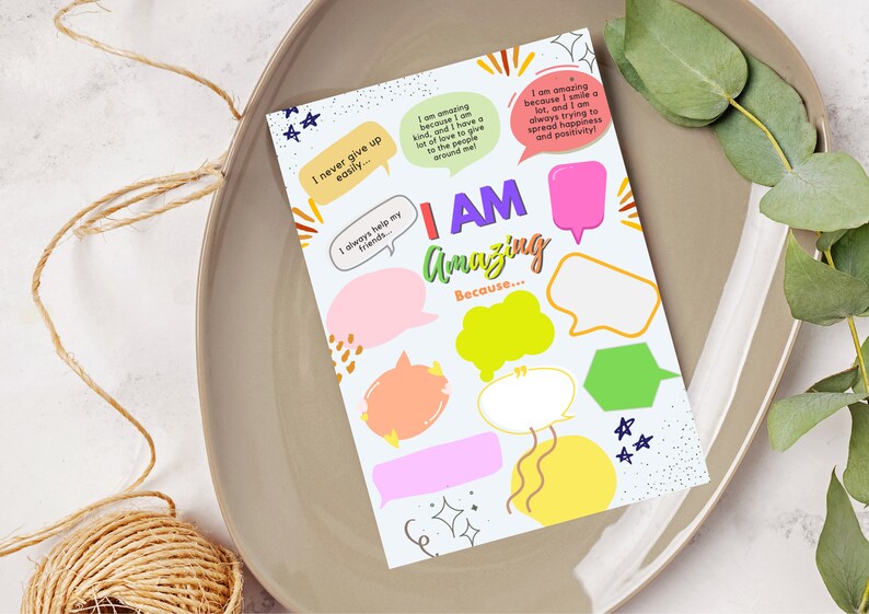 Daily Self-esteem Journal Printable Worksheet Child Therapy Counseling ...