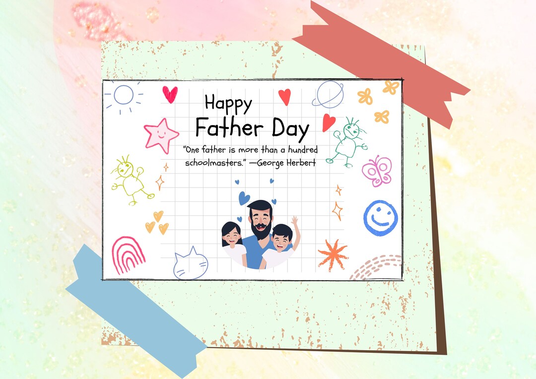 Happy Father's Day Digital Printable Instant Download - Etsy