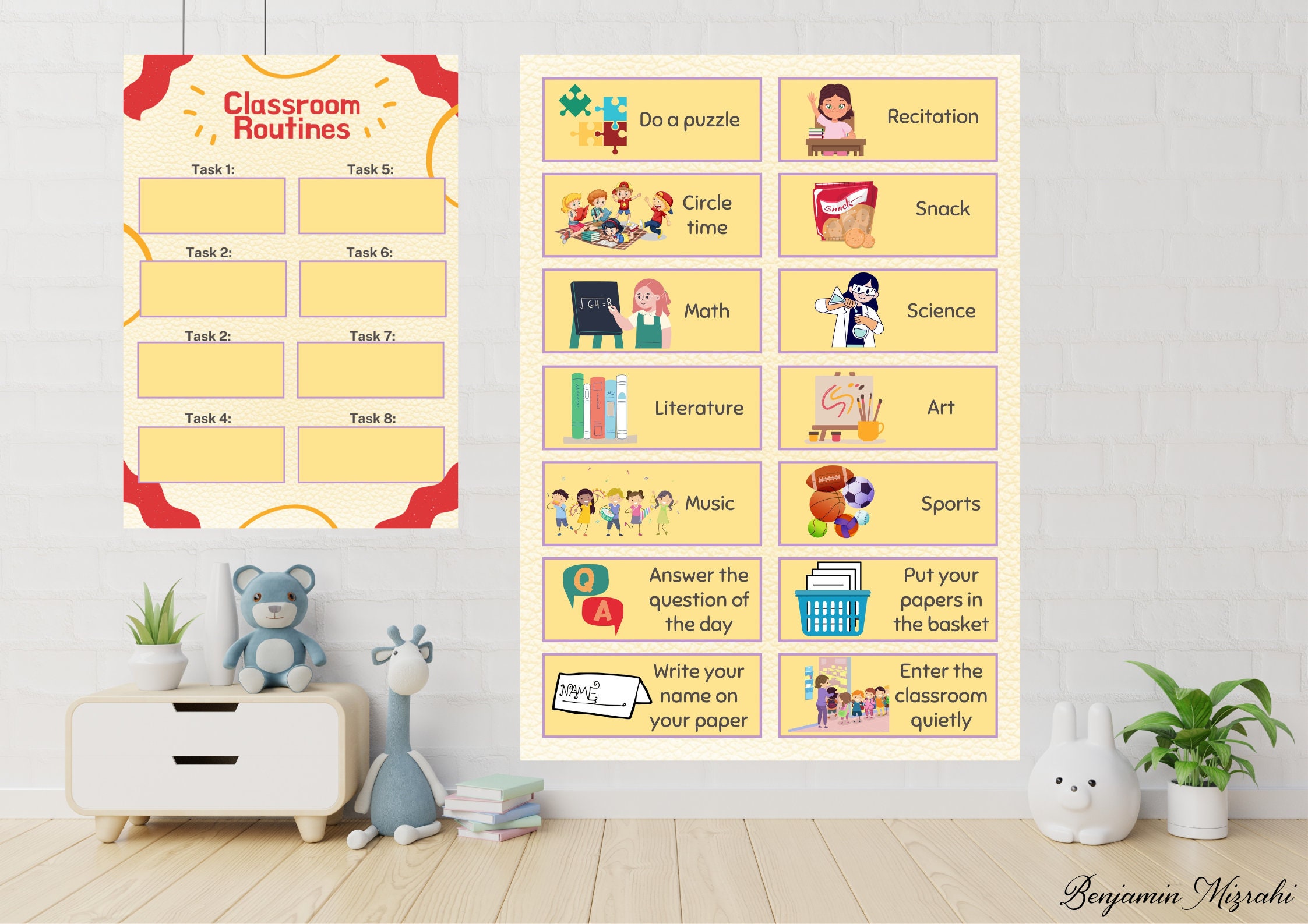 Classroom Routine Cards I Visual Schedule Cards Toddler Preschool ...