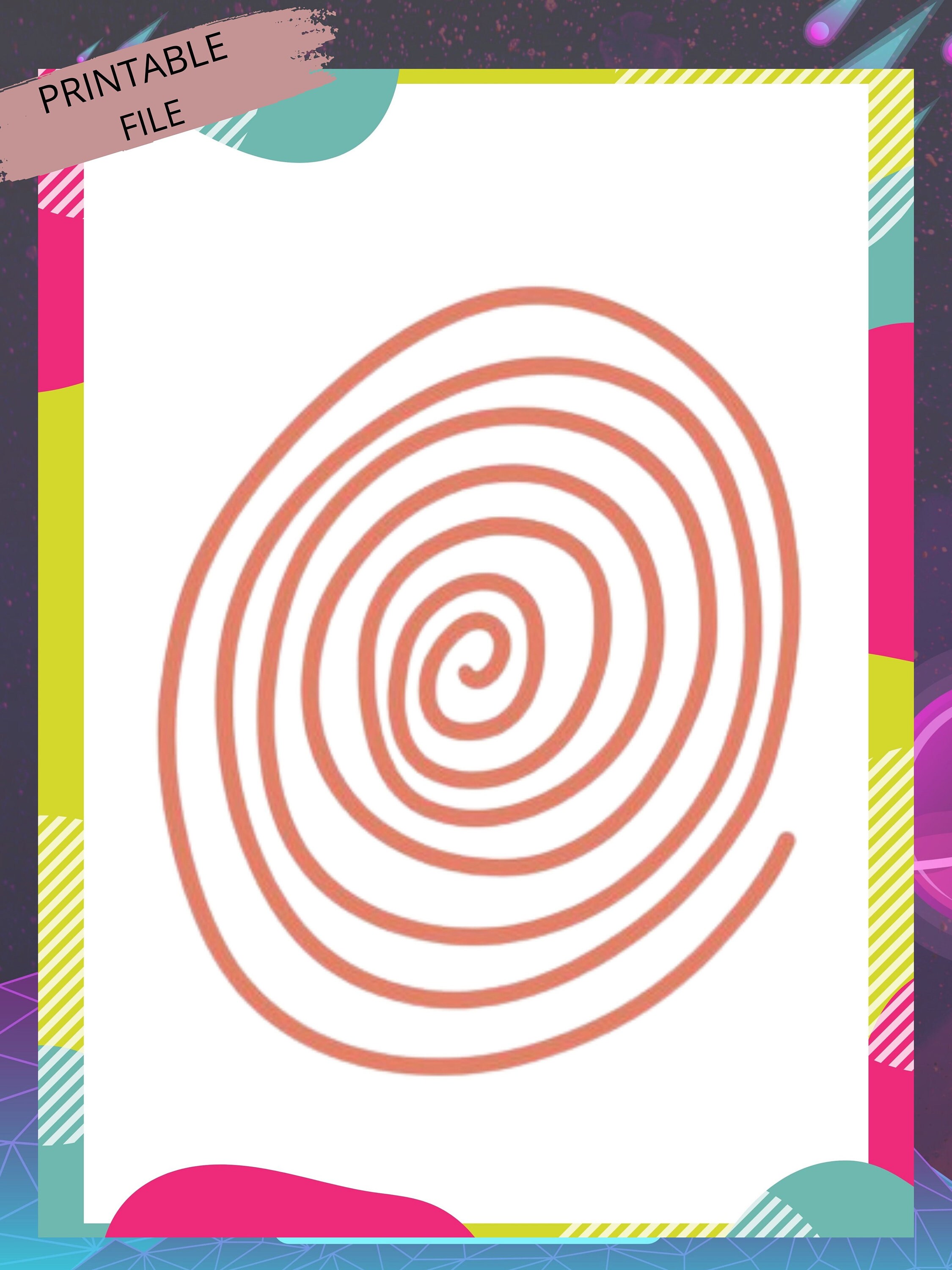 Finger Tracing Calming Cards, Printable Mindfulness Flash Cards, Calm ...