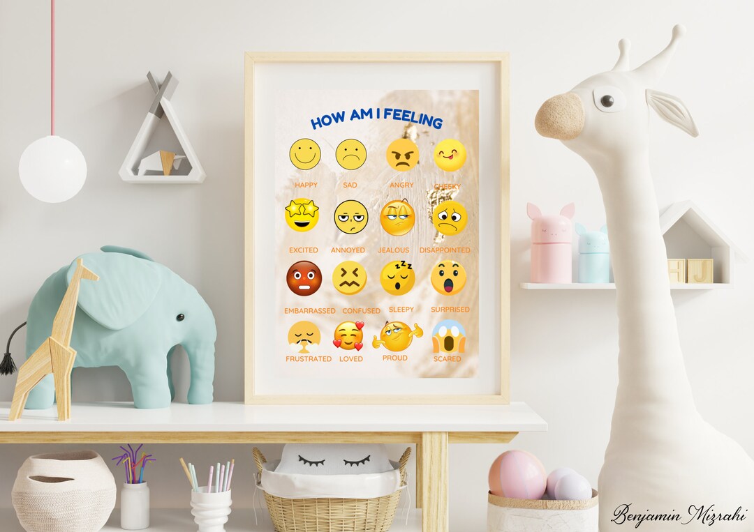 How Am I Feeling Emotions Poster - Feelings and Emotions Print for Kids ...