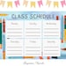 Class Schedule Printable Back to School Weekly Schedule Classroom ...