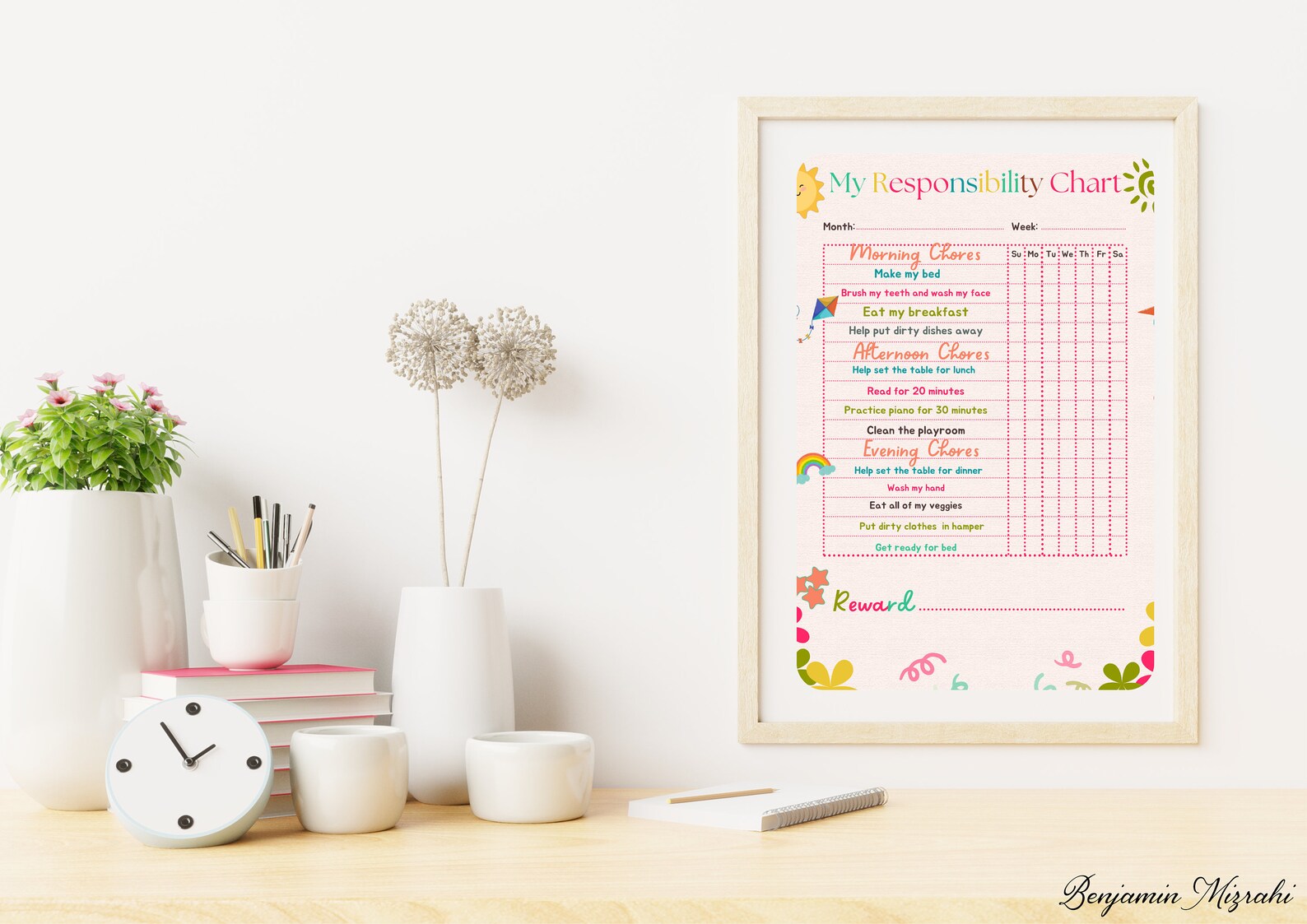 Kids Chores Rewards Printable Responsibilities Chart Chore - Etsy