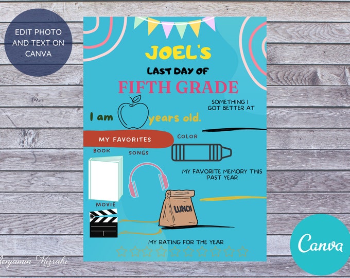 Printable Back to School Sign, First Day of School, Instant Download ...