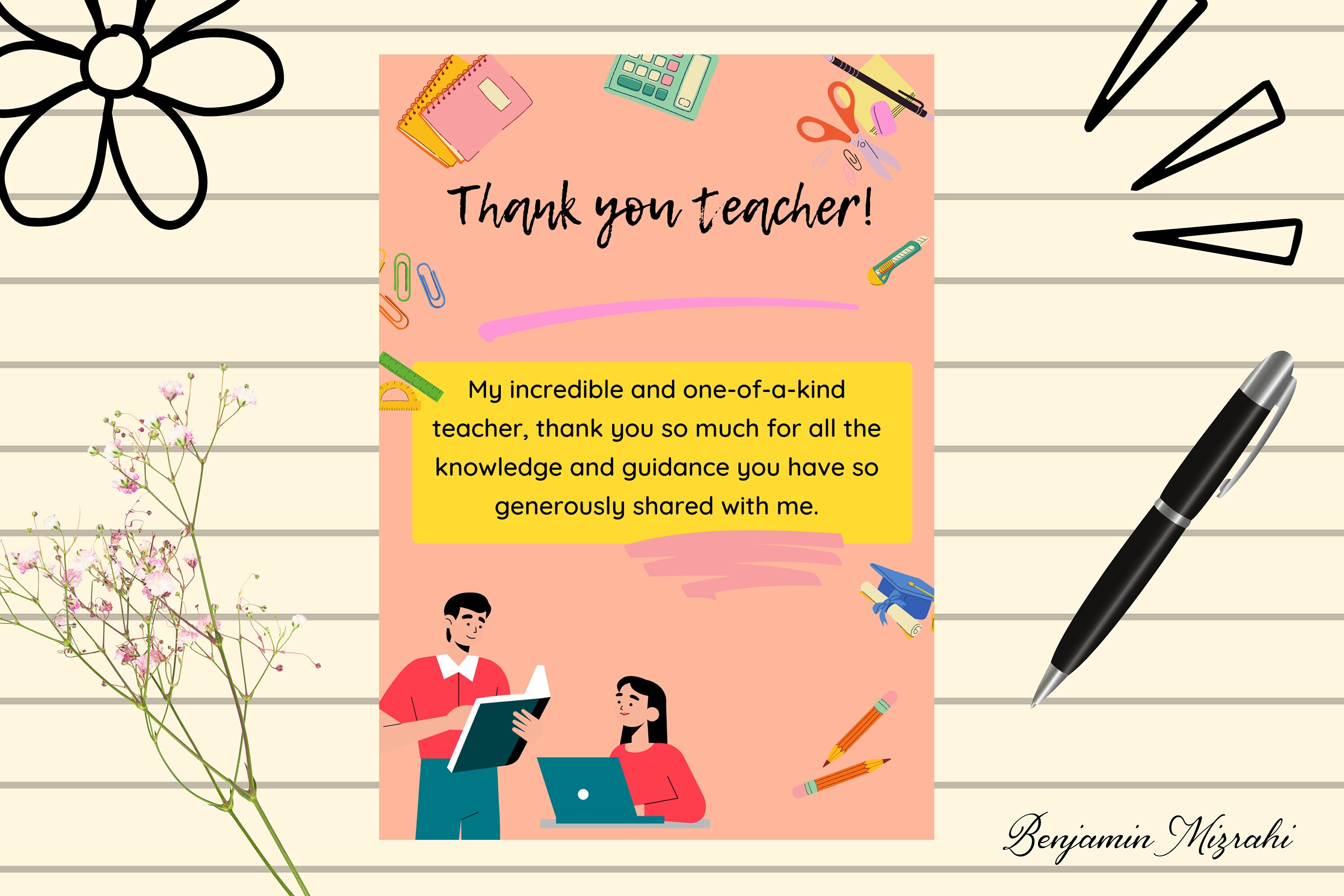 Teacher Thank You Printable, Thank You for Helping Me Grow Teacher ...