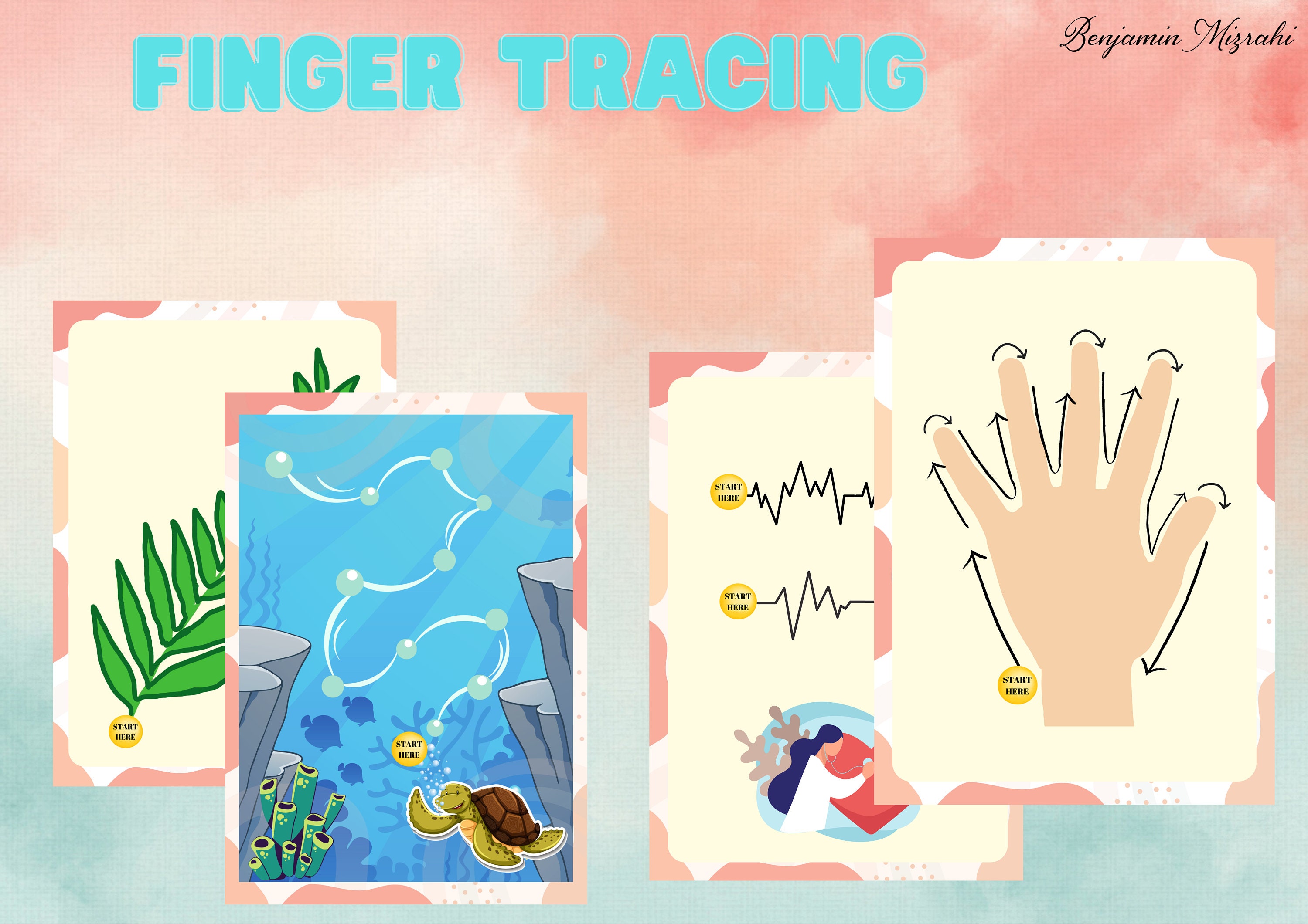 Finger Tracing Calming Cards, Printable Mindfulness Flash Cards, Calm ...