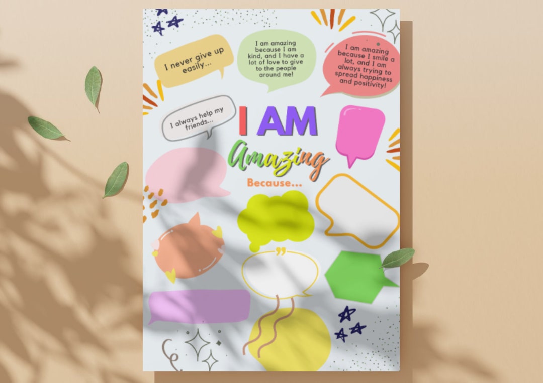 Daily Self-esteem Journal Printable Worksheet Child Therapy Counseling ...