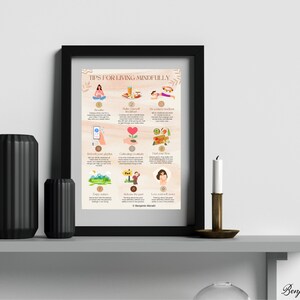 Mindfulness Tips Poster | Self-care Affirmations, Counseling Decor ...