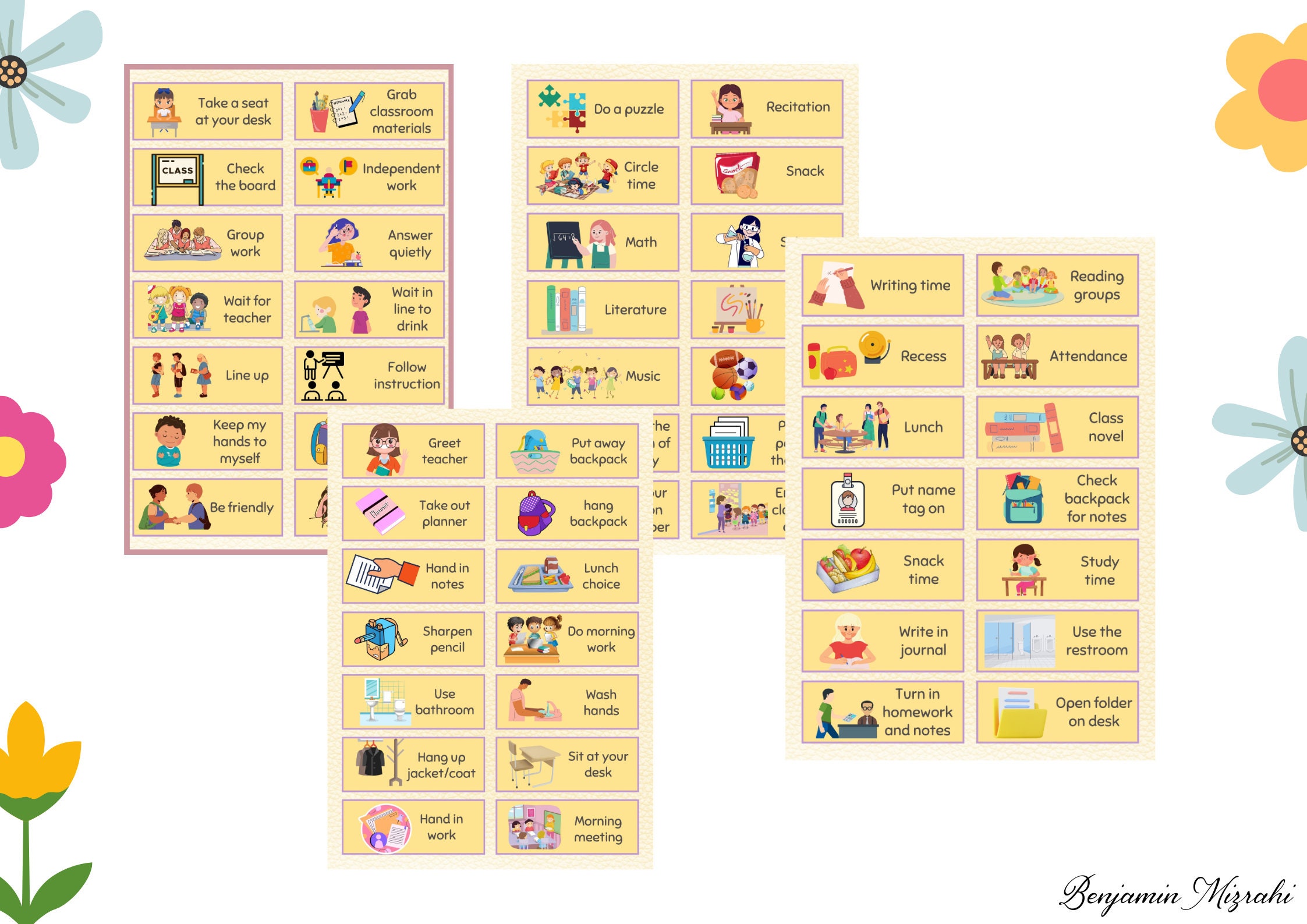 Classroom Routine Cards I Visual Schedule Cards Toddler Preschool ...
