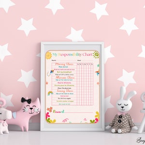 Kids Chores Rewards Printable Responsibilities Chart Chore - Etsy