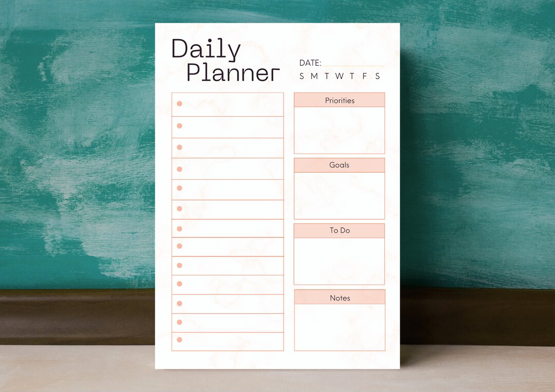 Editable Daily Planner Template, Daily Schedule, Printable Daily ...