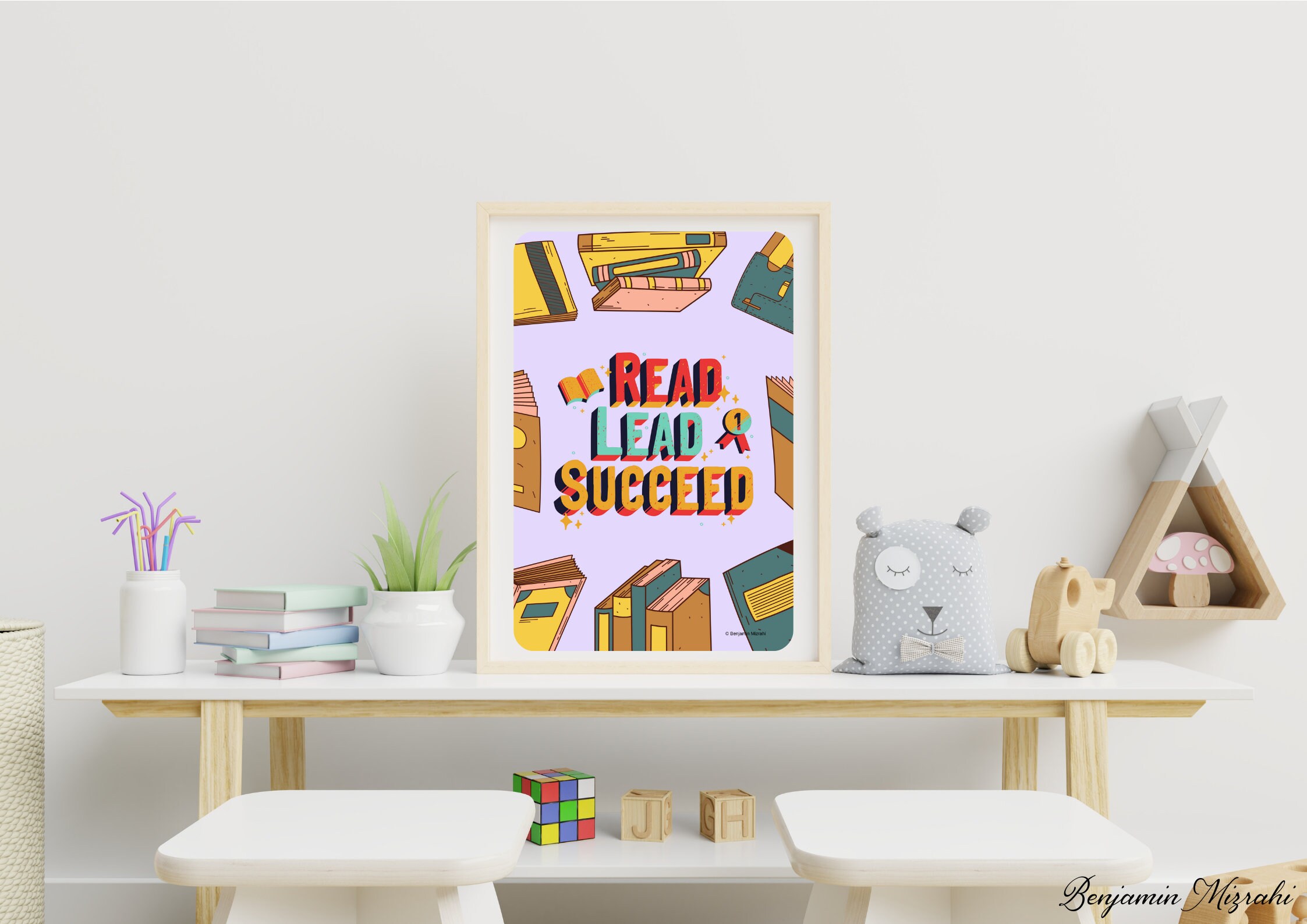Reading Corner Posters, Classroom Decor, Let's Read Print Motivational ...