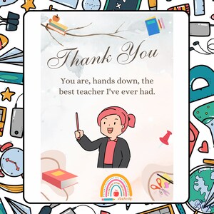 Teacher Appreciation Week Printable, Card for Teacher, Teacher ...