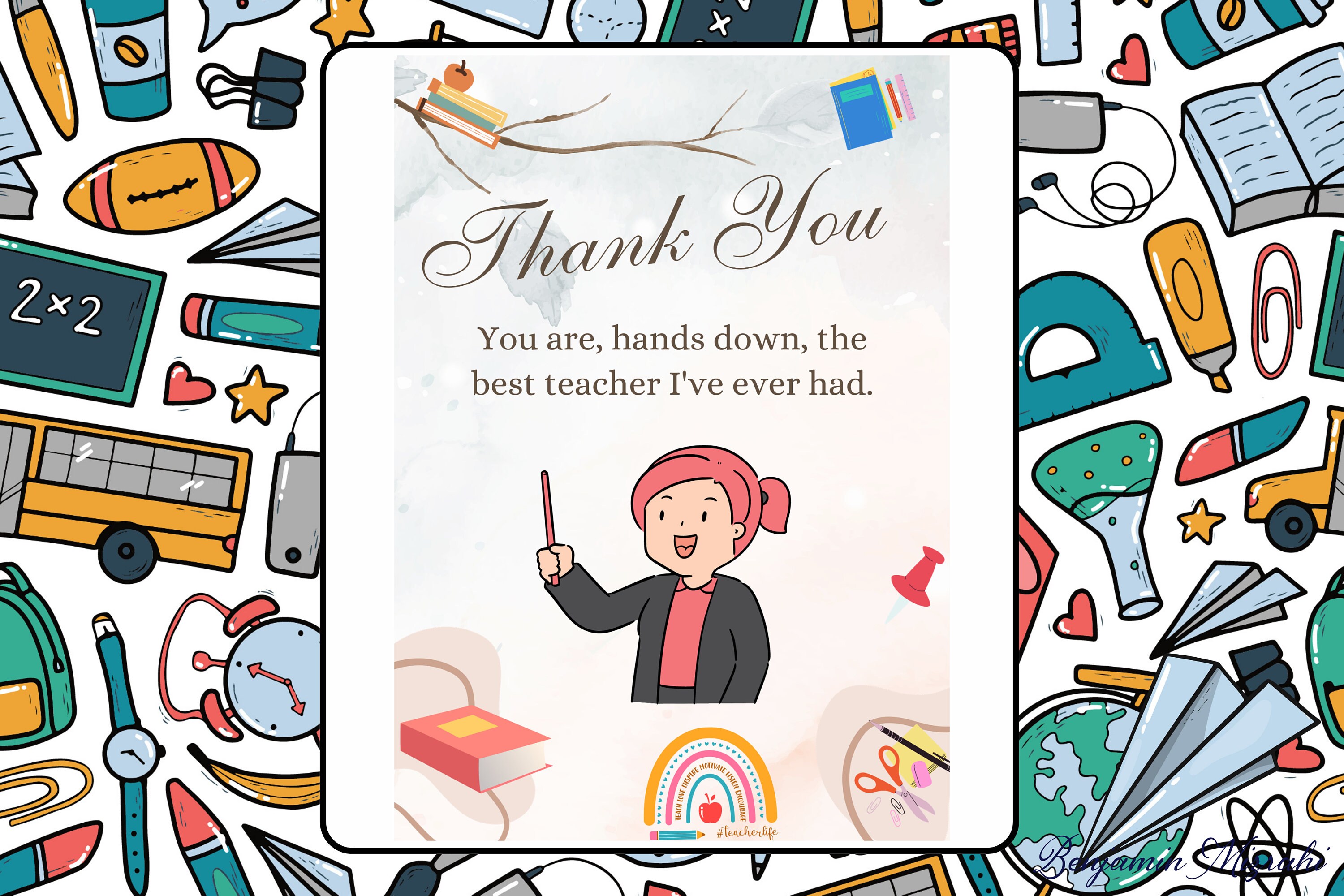 Teacher Appreciation Week Printable, Card for Teacher, Teacher ...