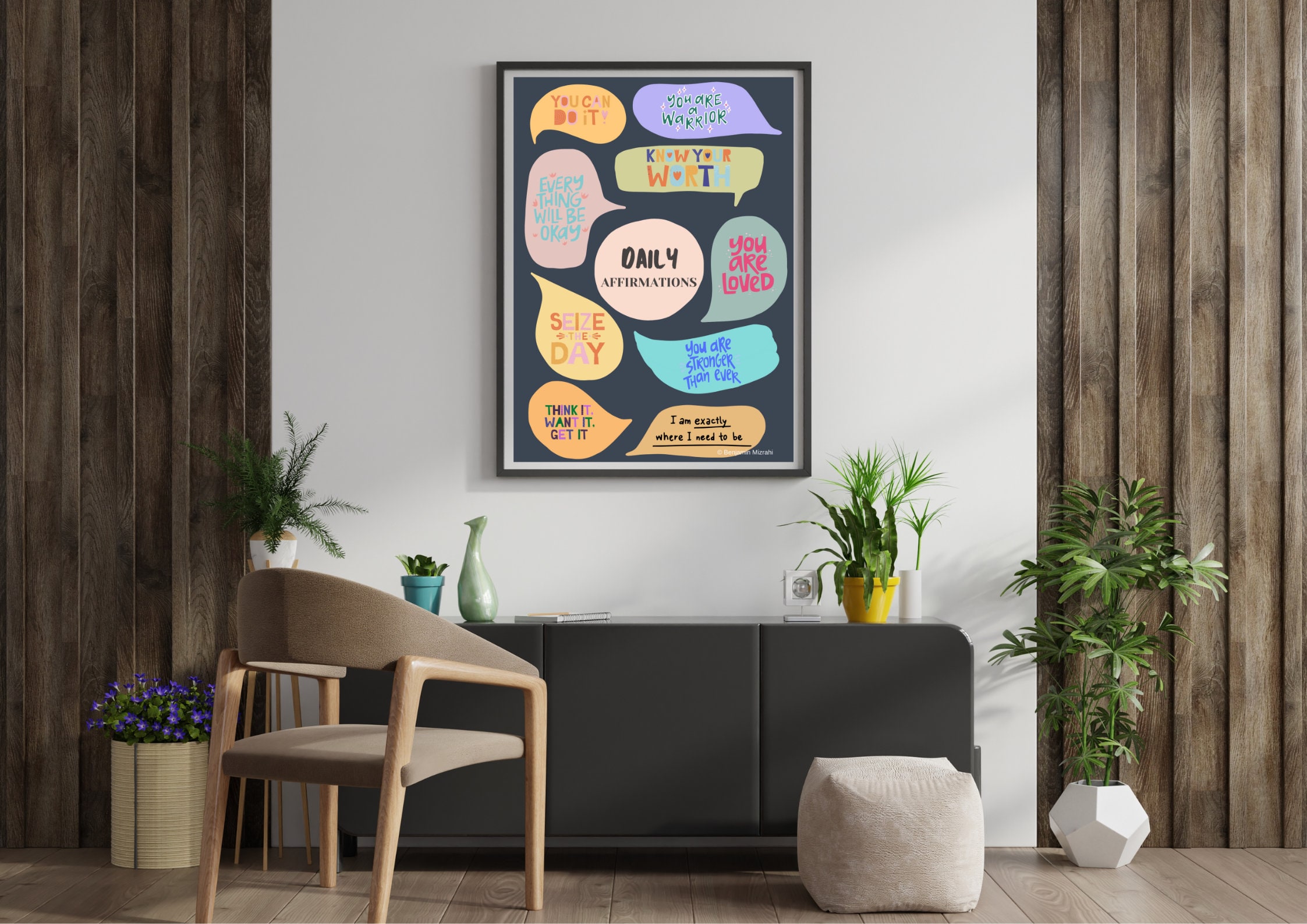 Daily Affirmation Poster Self-talk Therapy Poster Inner Voice Self ...