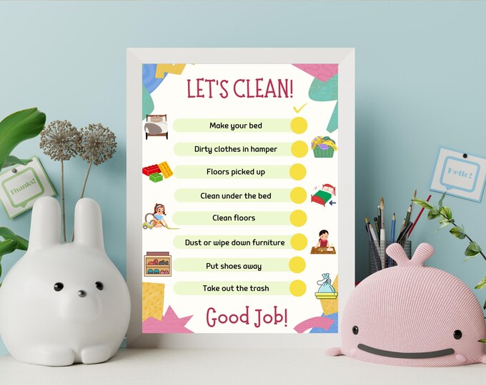 Editable Chore Chart Bundle for Kids | Cleaning Checklist | ADHD ...