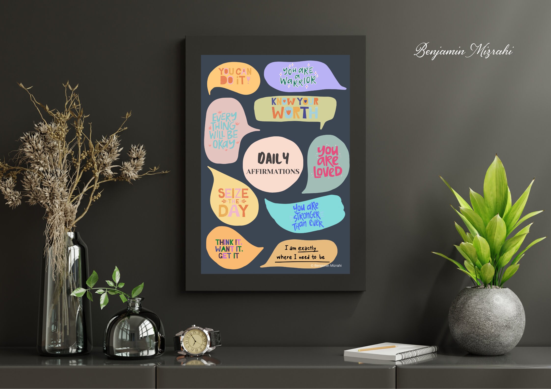 Daily Affirmation Poster Self-talk Therapy Poster Inner Voice Self ...