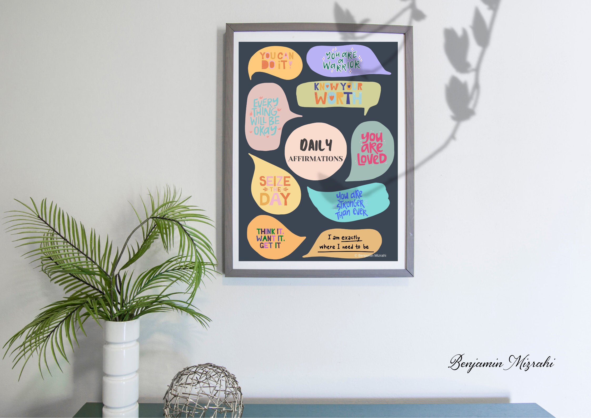 Daily Affirmation Poster Self-talk Therapy Poster Inner Voice Self ...