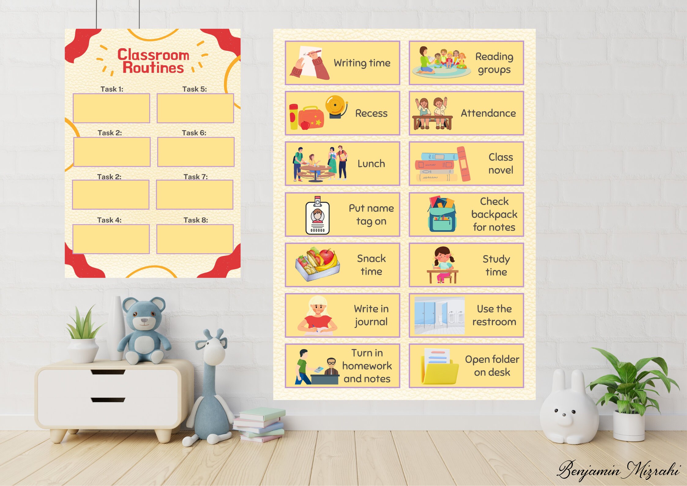 Classroom Routine Cards I Visual Schedule Cards Toddler Preschool ...