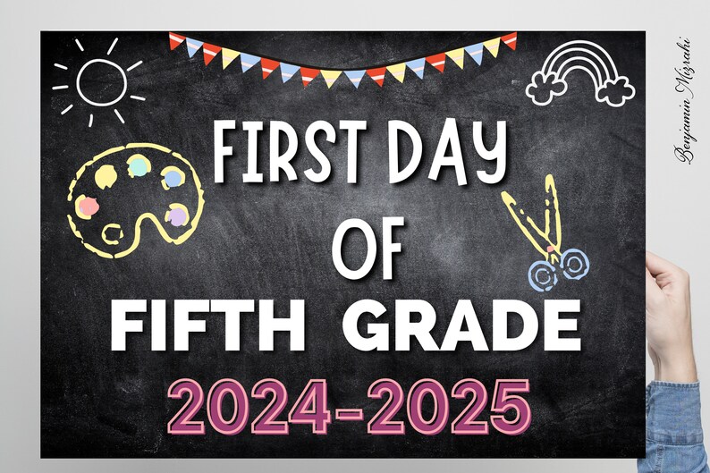First Day of School Editable Printable Sign Template First - Etsy