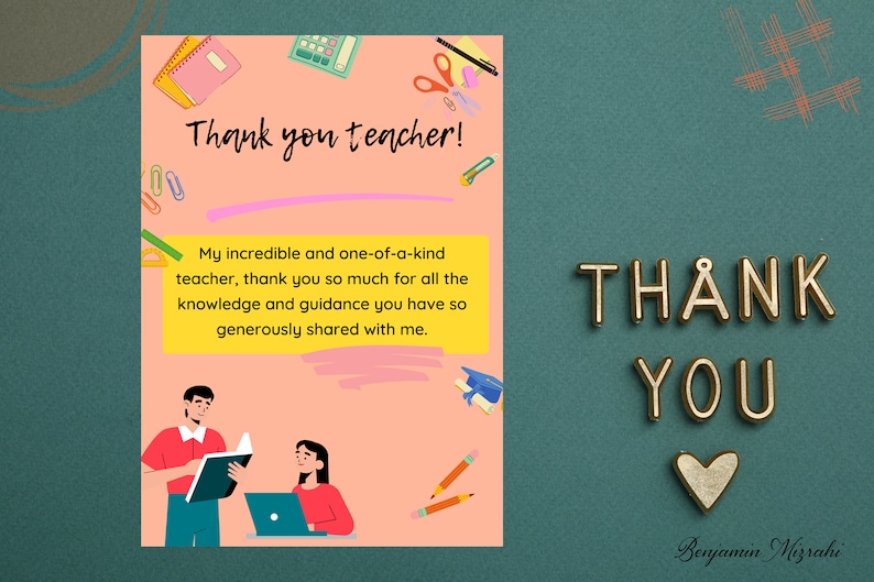 Teacher Thank You Printable, Thank You for Helping Me Grow Teacher ...