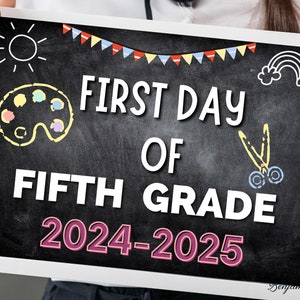 First Day of School Editable Printable Sign Template First - Etsy