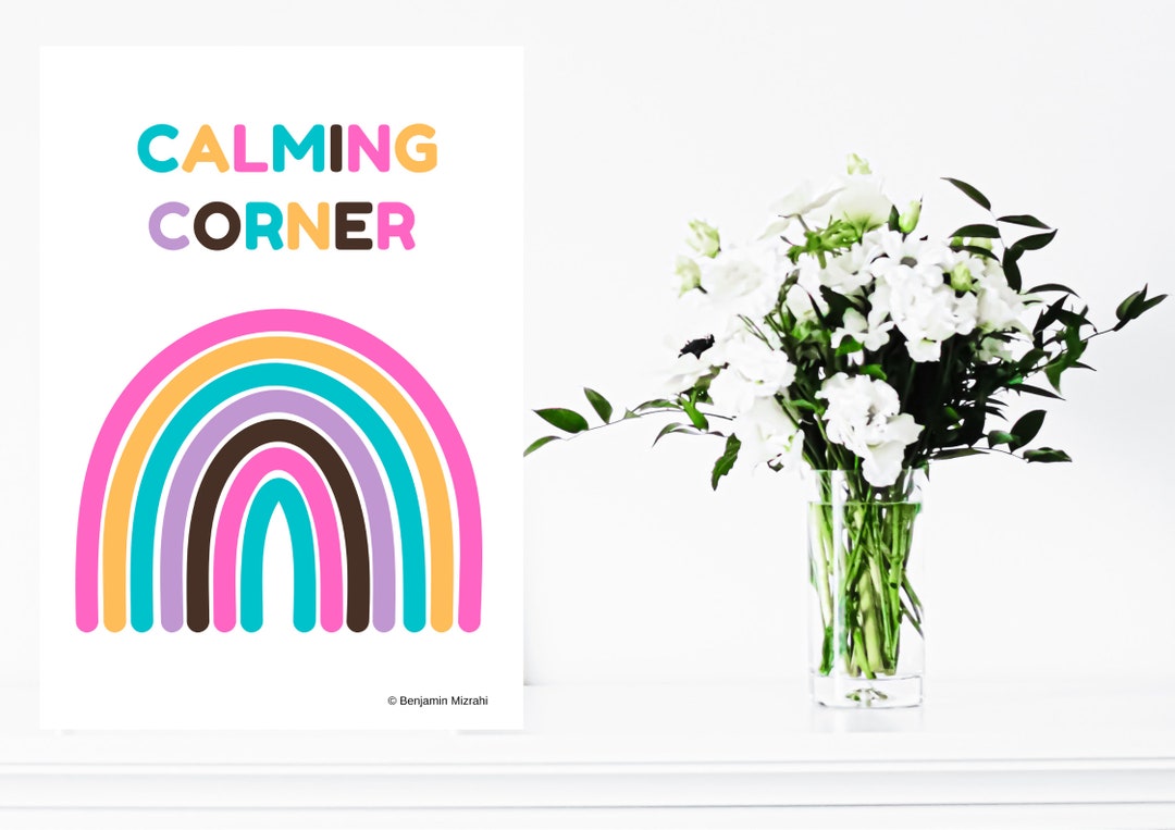Calming Corner Rainbow Poster – Playroom Decor (digital Download) - Etsy