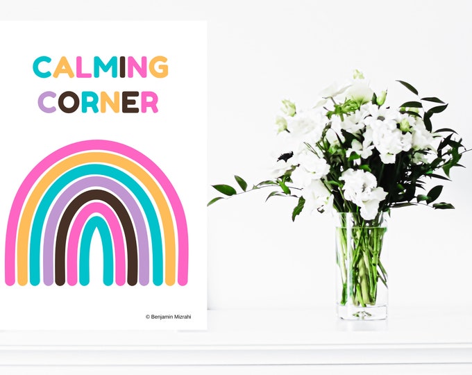 12 Calming Corner Posters, Rainbow Classroom Decor, Emotional Self ...