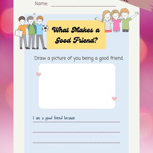 Good Vs Bad Friends Poster PRINTABLE Emotional Learning - Etsy
