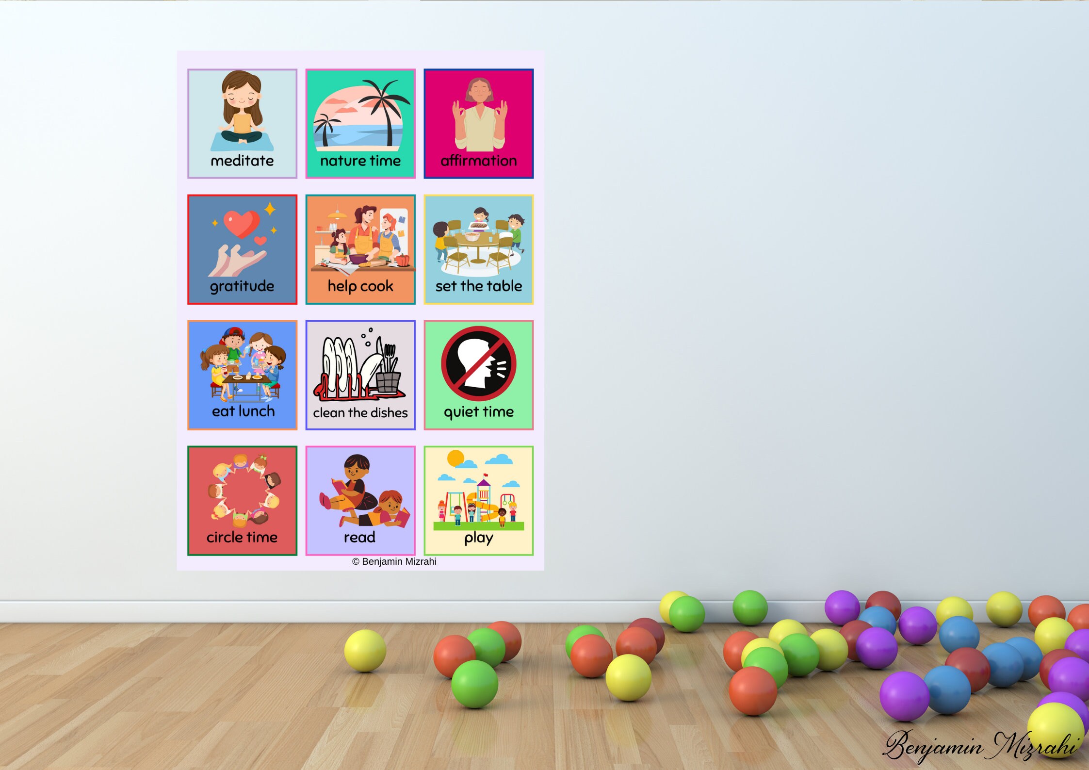 Kids Chore Chart Cards | Daily Visual Schedule (digital Download) - Etsy