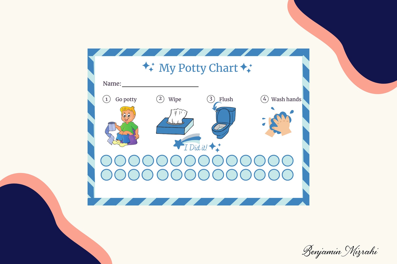 Potty Training Sticker Chart – Kids Toilet Training Printable (digital ...