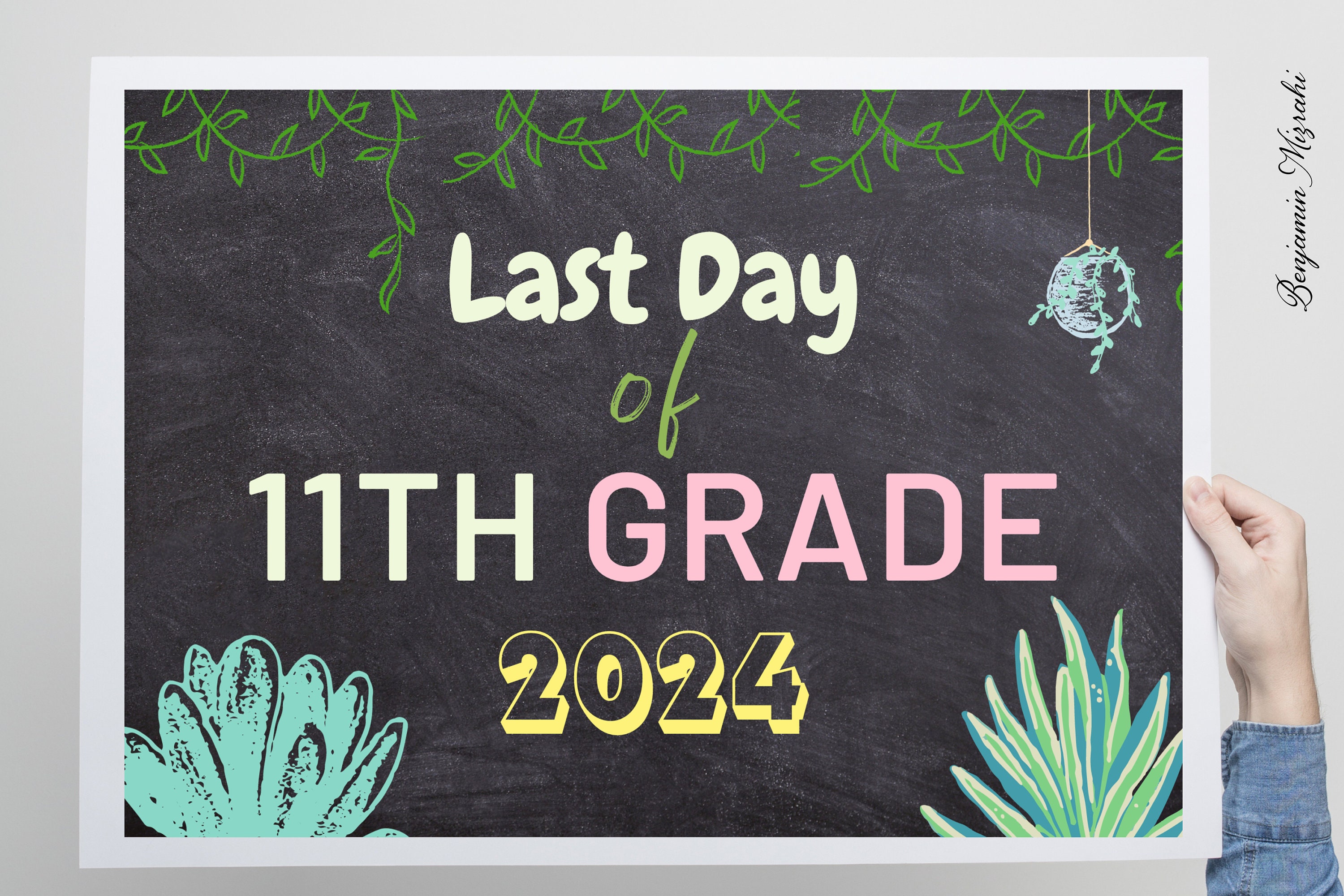 Last Day of School Sign, Printable School Poster, Digital School Sign ...