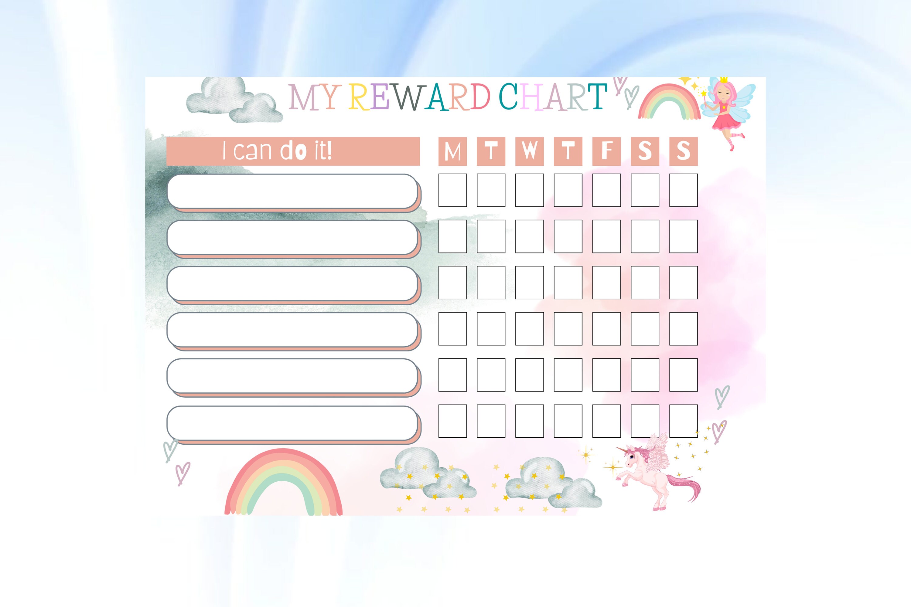 Kids My Rewards Chart - Printable Prize Chart for Kids - Etsy