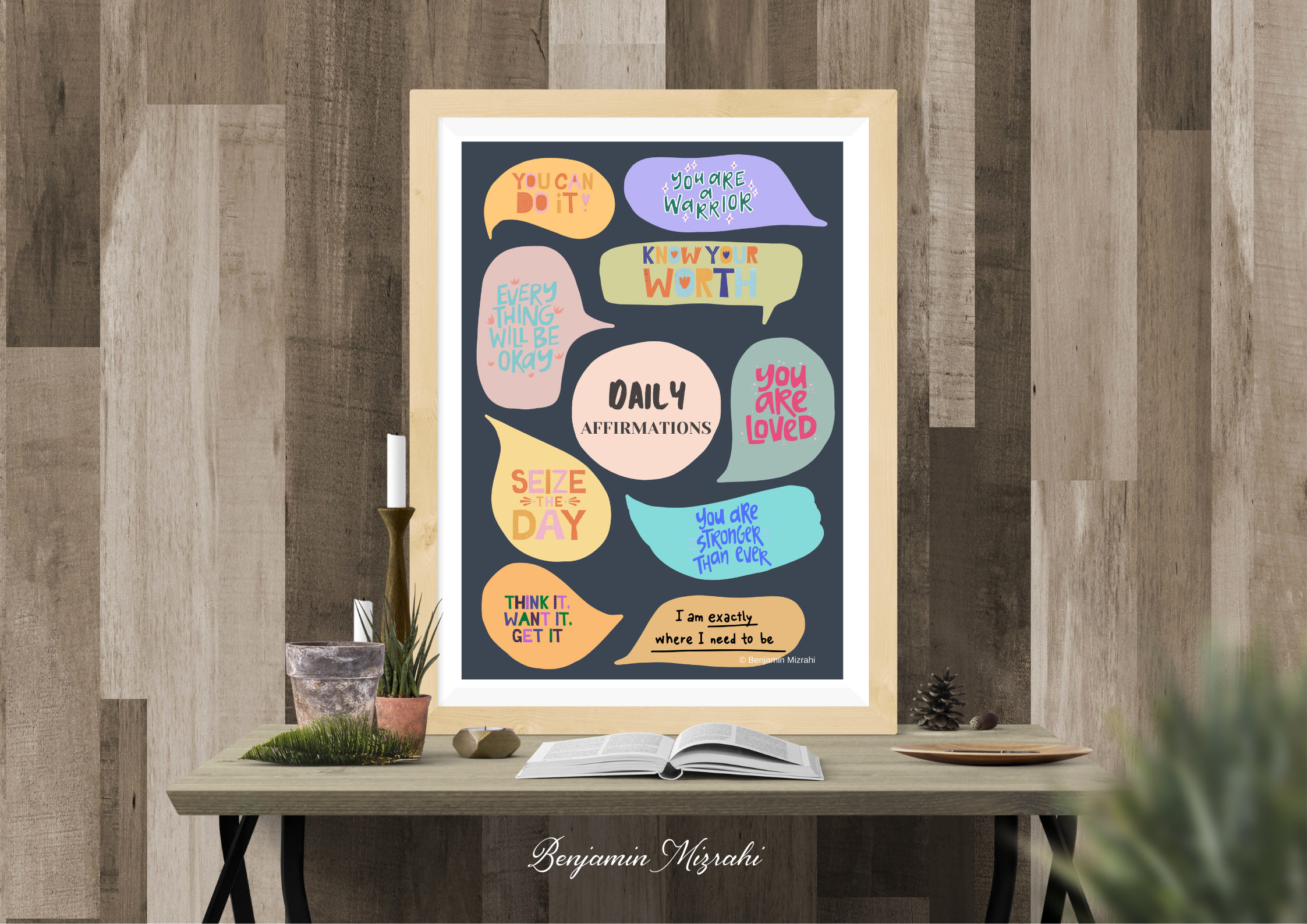 Daily Affirmation Poster Self-talk Therapy Poster Inner Voice Self ...