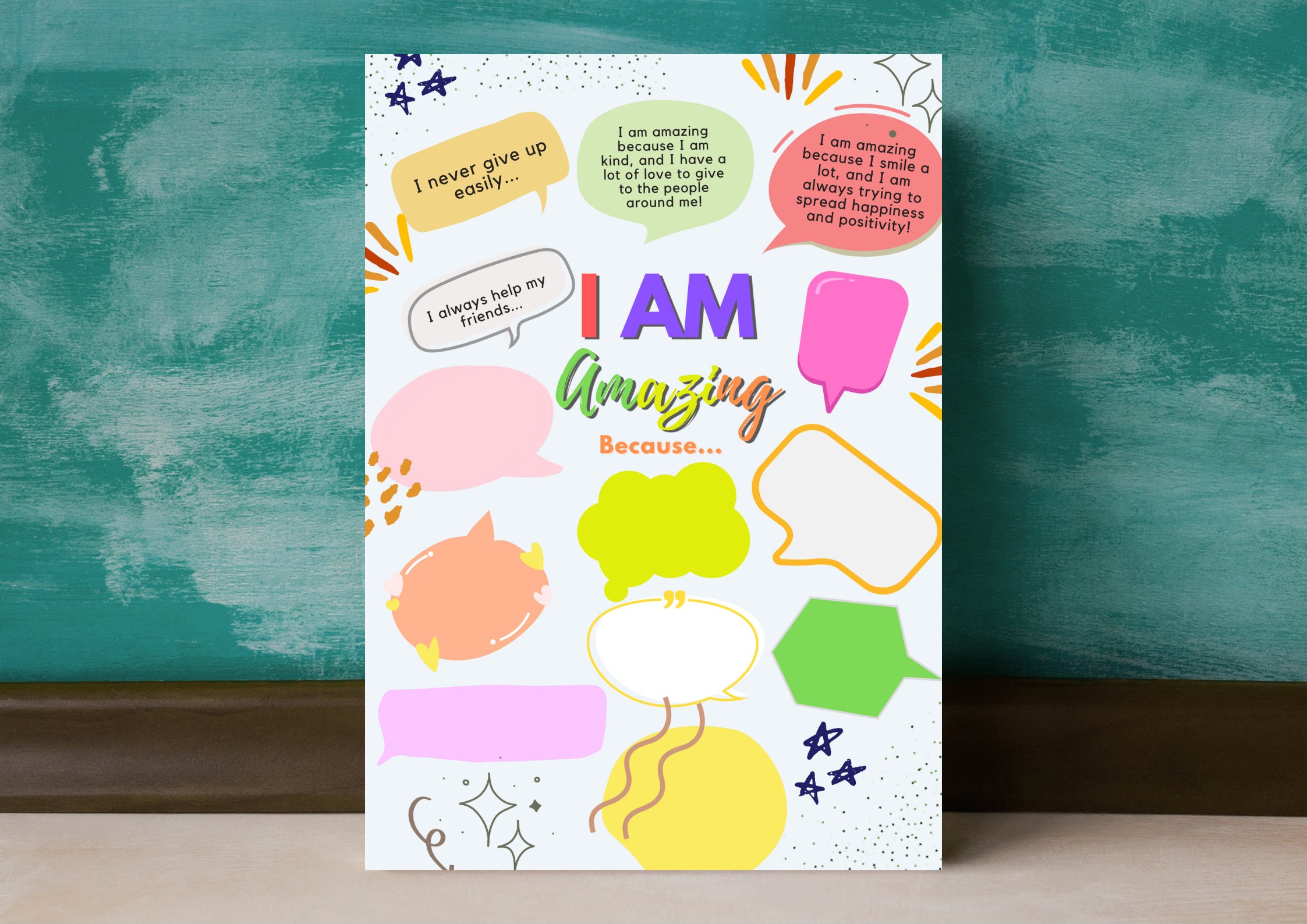 Daily Self-esteem Journal Printable Worksheet Child Therapy Counseling ...